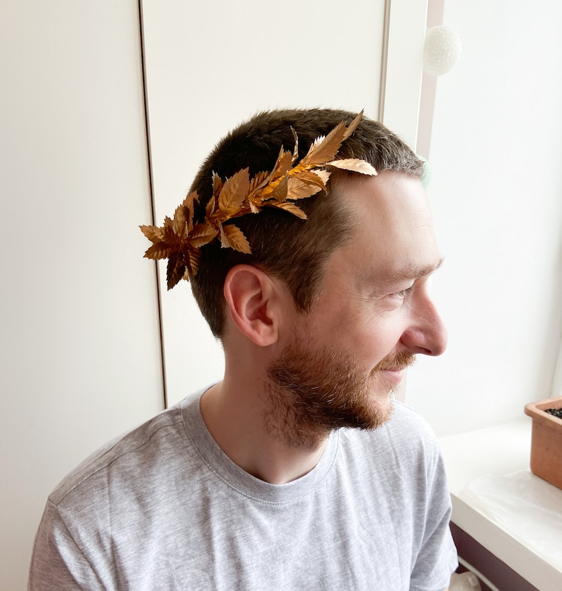 Gold Laurel Leaf Crown, Goddess Headpiece, Golden Roman Wreath - Etsy