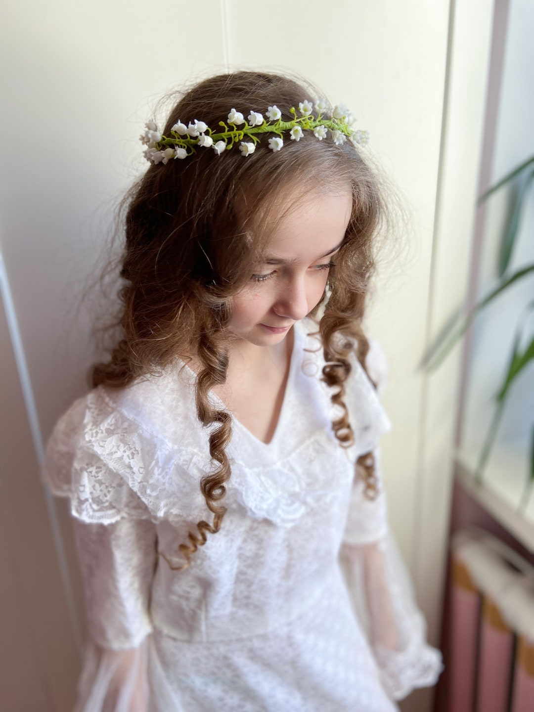 Lily of the Valley Flower Crown, Delicate First Communion Crown - Etsy