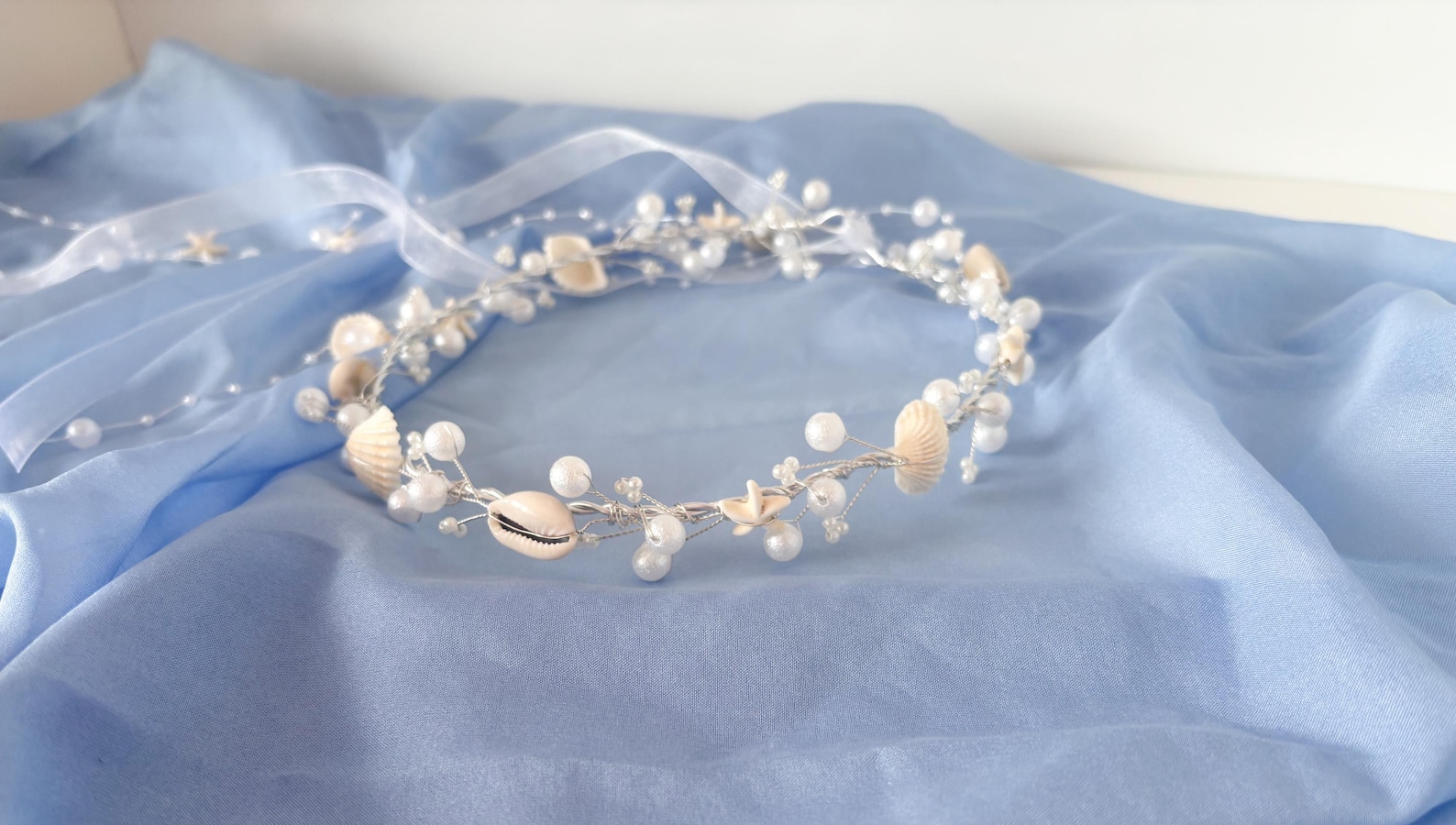 Seashell Pearl Bridal Headpiece – Beach Wedding Hair Vine With Starfish ...