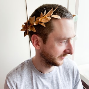 Laurel Leaf Crown, Gold Leaf Crown Men - Etsy