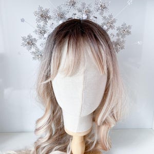Snowflake Crown, Winter Halo Crown, Ice Queen Crown, Bride Winter ...