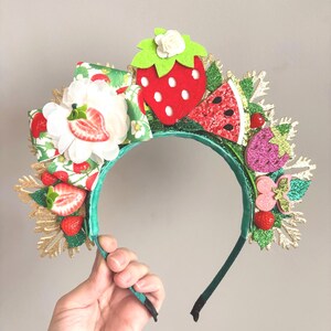 Strawberry Headband for Girls – Fruit Party Crown, Toddler Dress-up ...