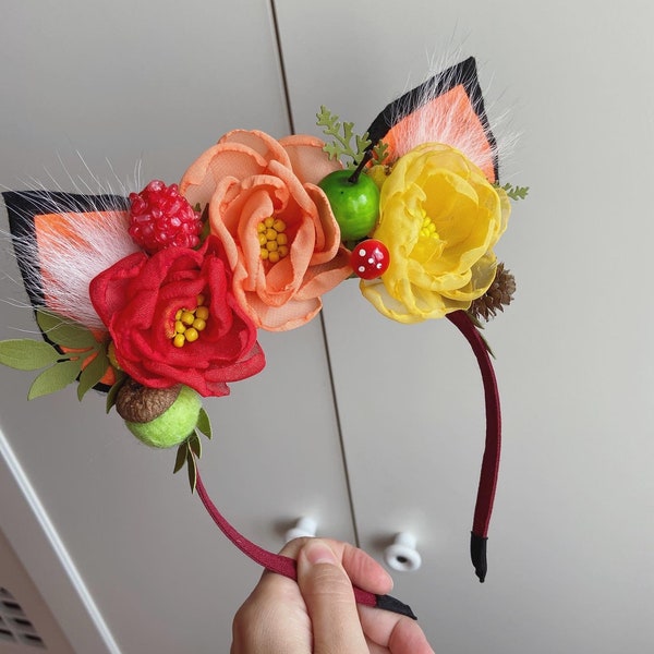 Fox Flower Crown - Etsy