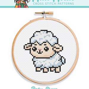 Baby Lamb Cross Stitch Pattern - Small and Easy Beginners PDF Pattern ...
