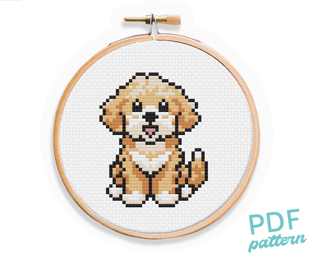 Goldendoodle Cross Stitch Pattern - Small and Easy Beginners PDF ...