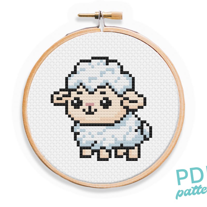 Lamb Cross Stitch - Etsy