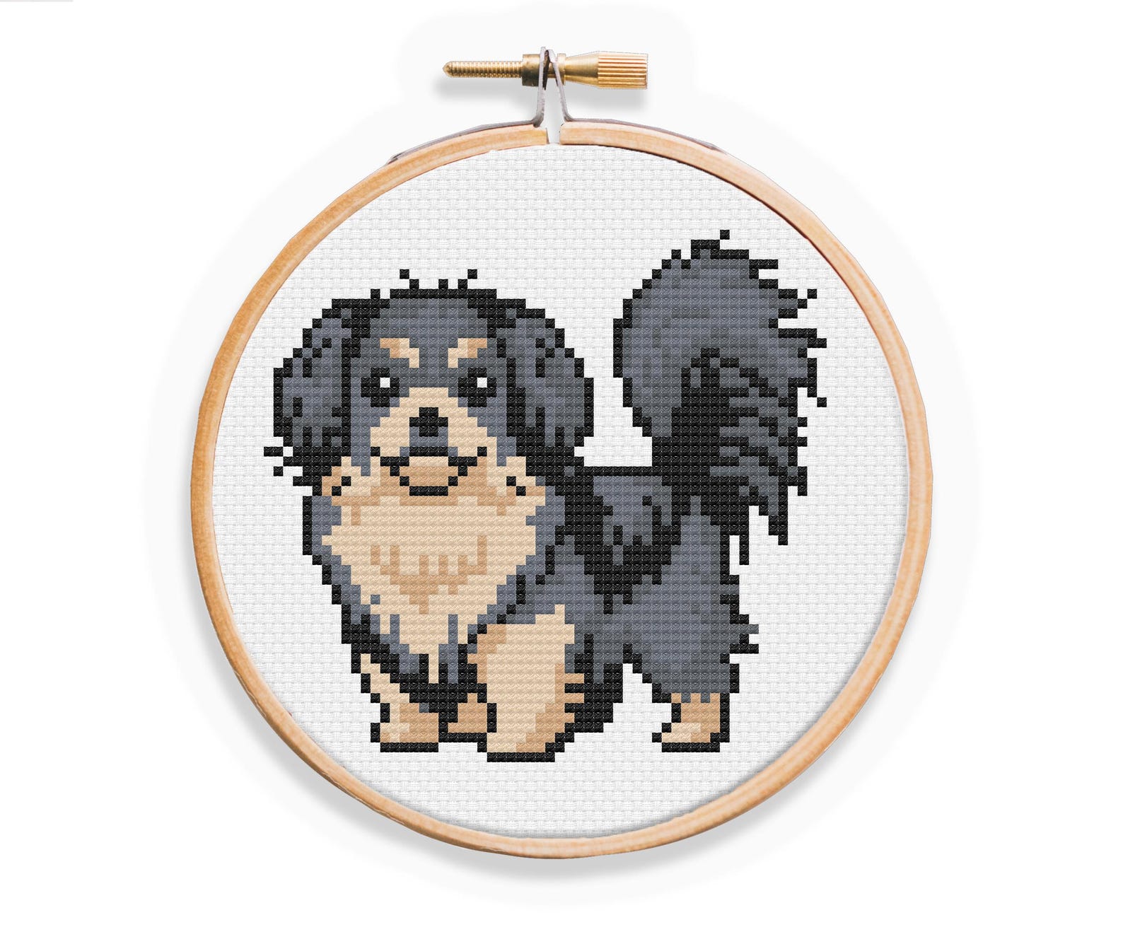 Pekingese Dog Cross Stitch Pattern: Easy Beginner Design (PDF Pattern ...