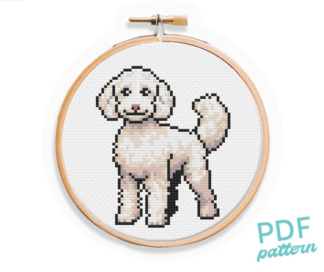 Labradoodle Cross Stitch Pattern - Small and Easy Beginners PDF Pattern ...