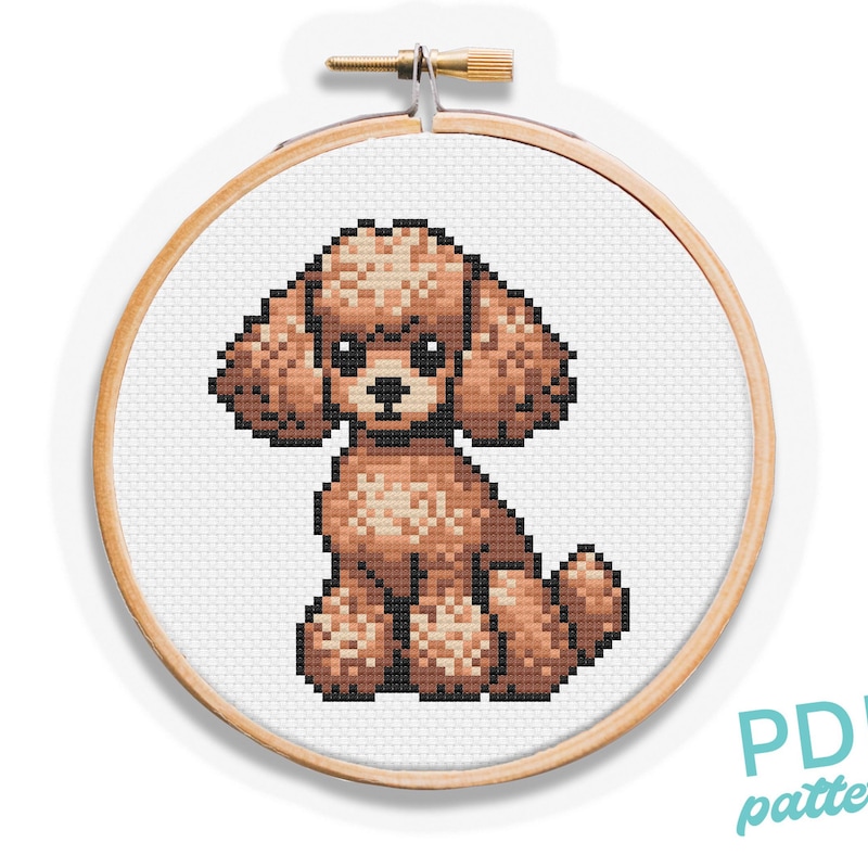 Poodle Cross Stitch - Etsy