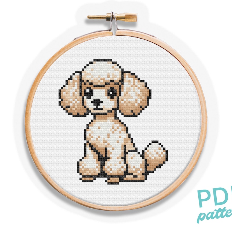Poodle Cross Stitch - Etsy