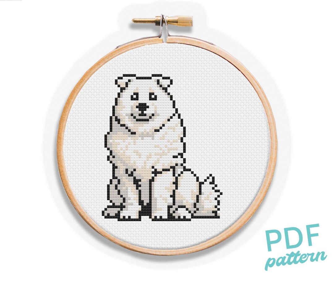 Maremma Sheepdog Cross Stitch Pattern: Easy Beginner Dog Design (PDF ...