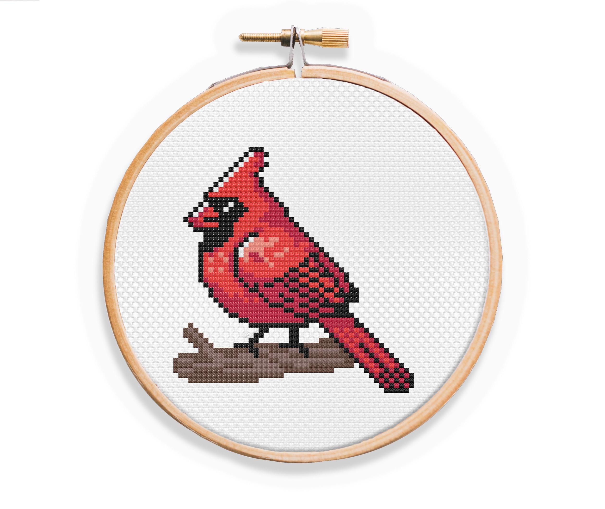 Cardinal Cross Stitch Pattern: Easy Beginner Bird Design (PDF Pattern ...