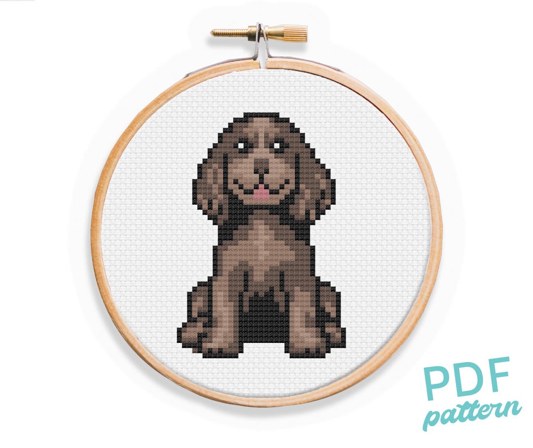 Cocker Spaniel Cross Stitch Pattern - Small and Easy Beginners PDF ...