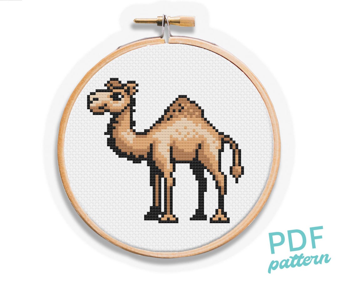 Camel Cross Stitch Pattern: Easy Beginner Desert Animal (PDF Pattern ...