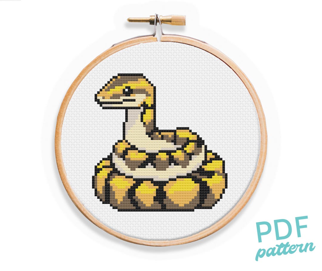 Ball Python Cross Stitch Pattern - Firefly - Small and Easy Beginners ...