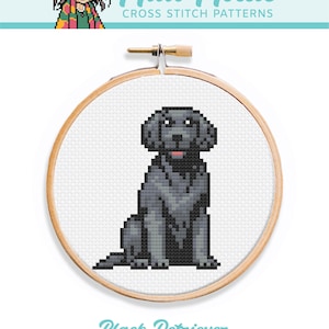 Black Lab Cross Stitch Pattern: Easy Beginner Design (PDF Pattern) - Etsy