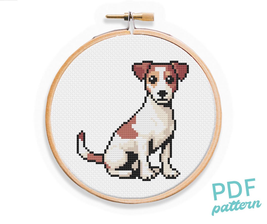 Jack Russell Terrier Cross Stitch Pattern - Small and Easy Beginners ...