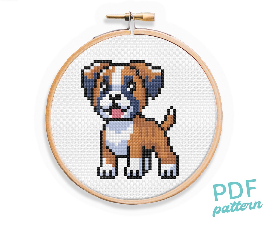 Boxer Dog Cross Stitch Pattern - Small and Easy Beginners PDF Pattern ...