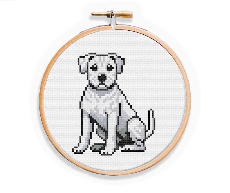 Dogo Argentino Cross Stitch Pattern: Easy Beginner Dog Design (PDF ...