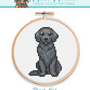 Black Labrador Cross Stitch Pattern - Small and Easy Beginners PDF ...
