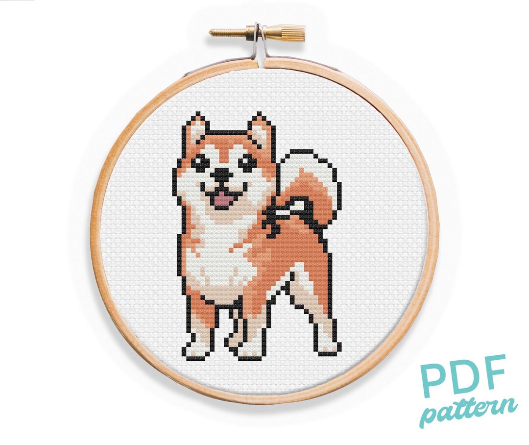 Shiba Inu Cross Stitch Pattern - Small and Easy Beginners PDF Pattern ...