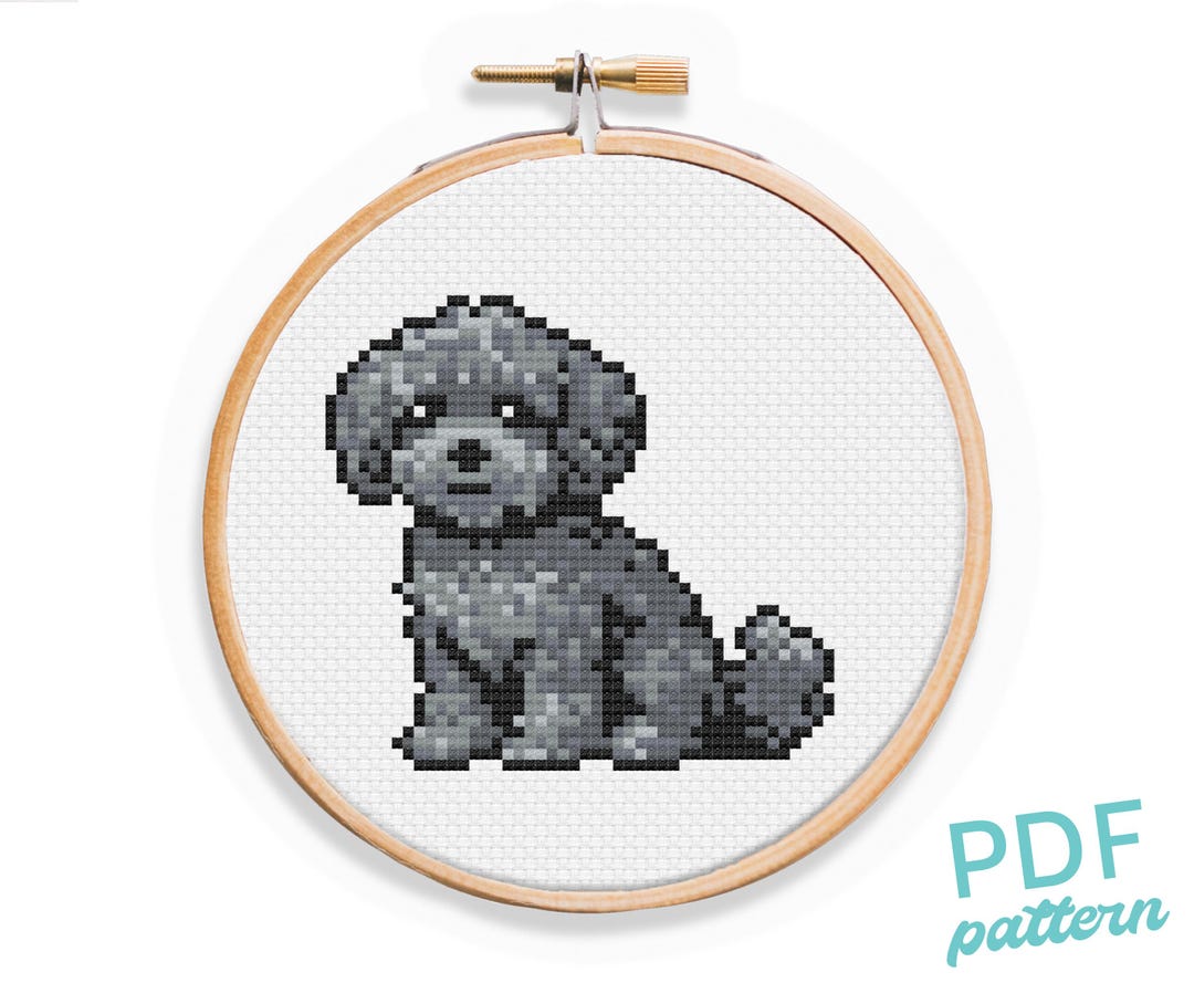 Black Maltipoo Cross Stitch Pattern - Small and Easy Beginners PDF ...