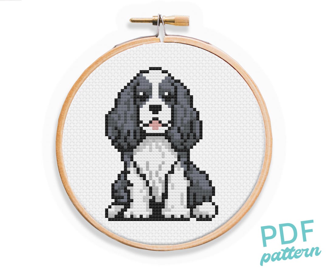 Cocker Spaniel Cross Stitch Pattern - Small and Easy Beginners PDF ...