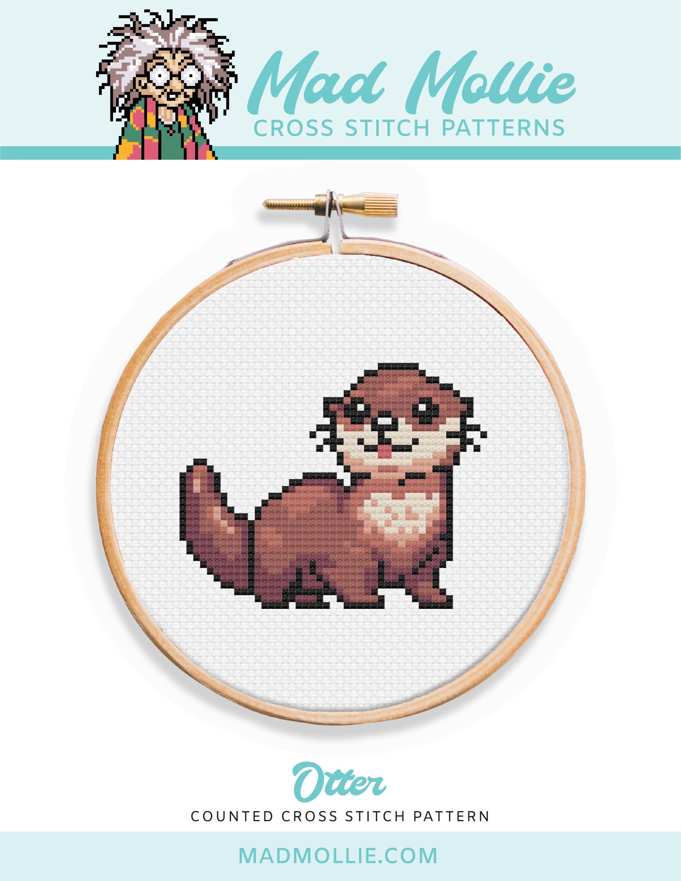Otter Cross Stitch Pattern - Small and Easy Beginners PDF Pattern - 3 ...