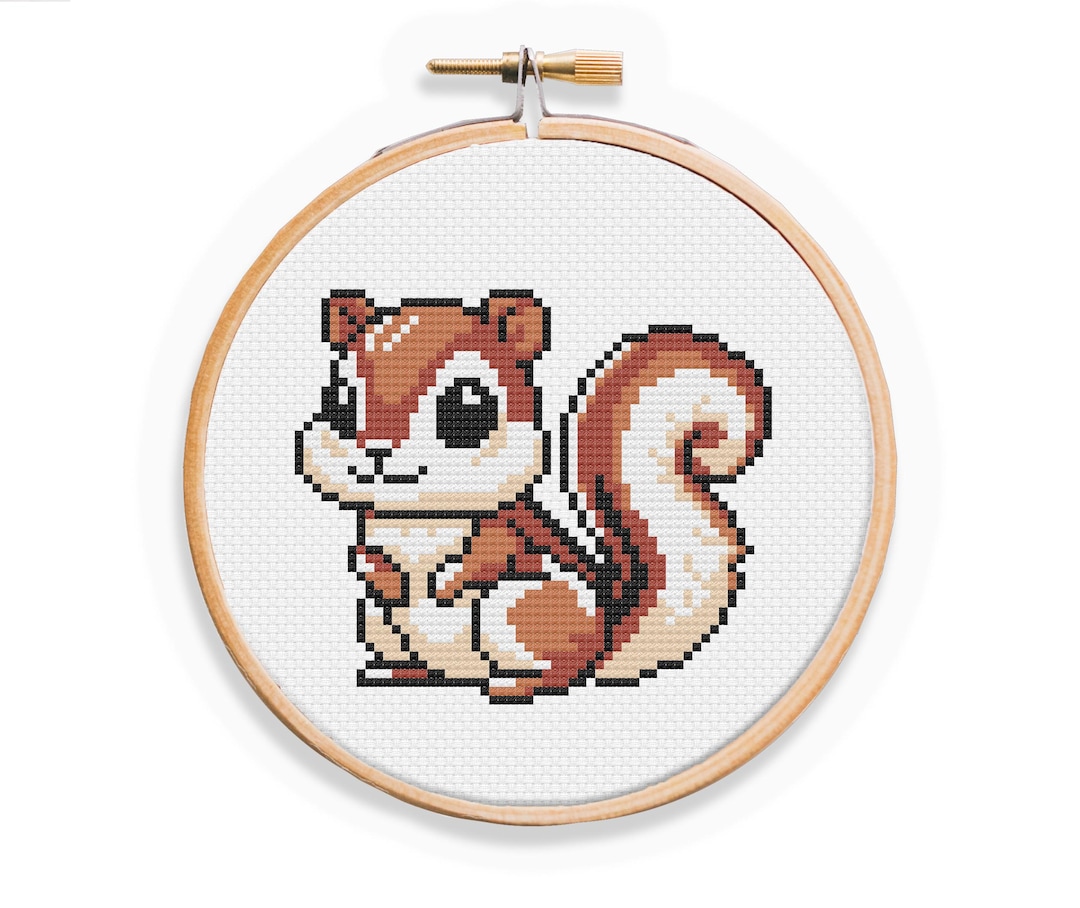Chipmunk Cross Stitch Pattern - Small and Easy Beginners PDF Pattern ...