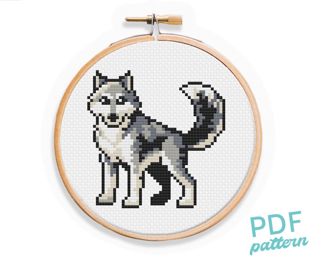 Wolf Cross Stitch Pattern - Small and Easy Beginners PDF Pattern - 3 ...