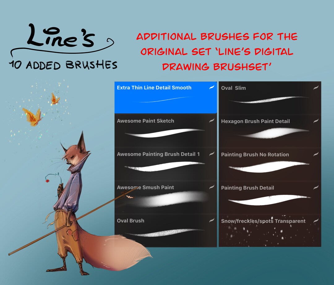 10 Extra Procreate Brushes - for the Original Set (already Part of the ...