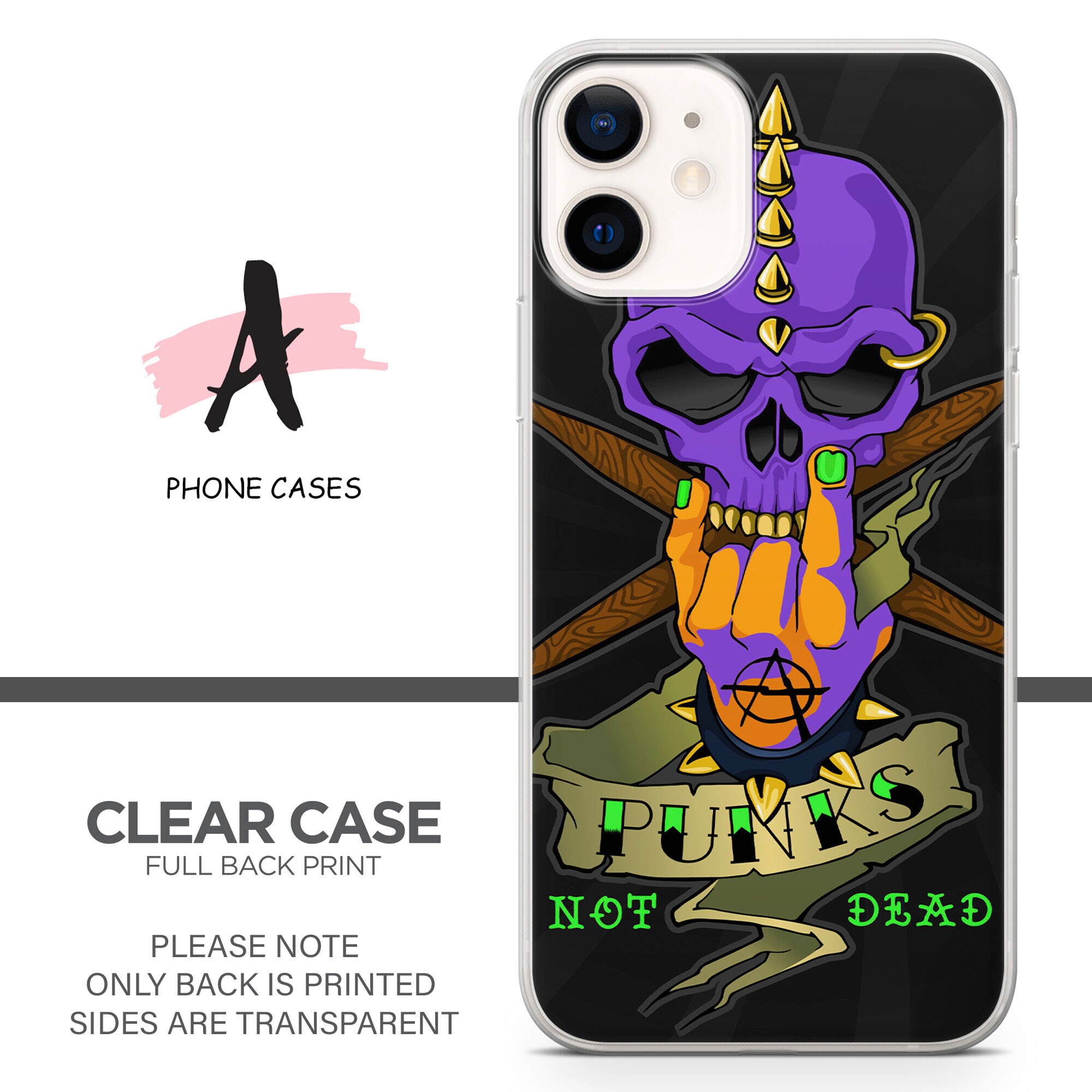 Punk Rock Phone Case Goth Heavy Metal Cover for Iphone 13 12 - Etsy UK