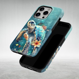 Tough Ocean Turtle Phone Case Sea Animal Cover for iPhone 16 Pro Max 15 ...