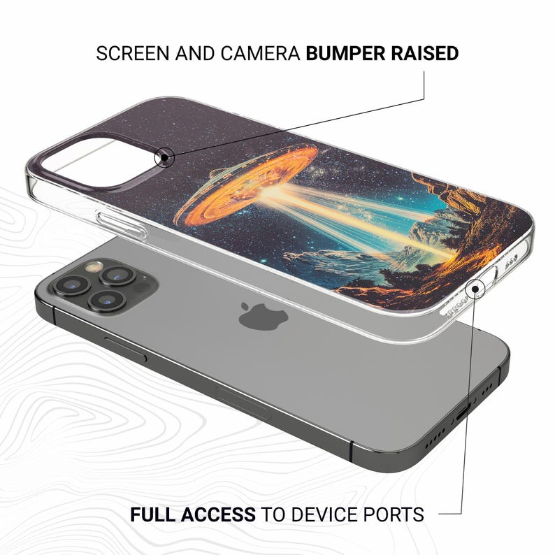 UFO Phone Case Sci-fi Galaxy Alien Cover for iPhone 17 Air 16e 15 Pro ...