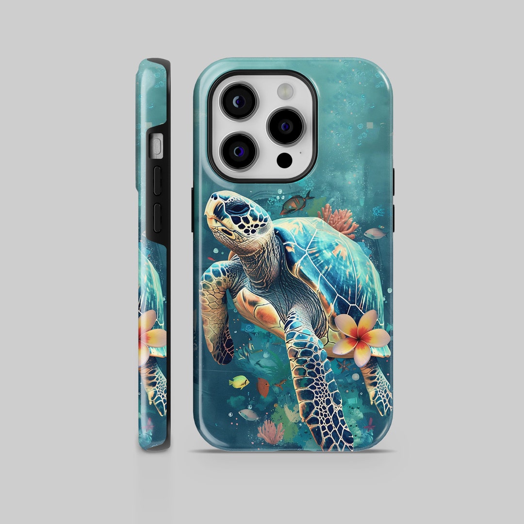 Tough Ocean Turtle Phone Case Sea Animal Cover for iPhone 16 Pro Max 15 ...