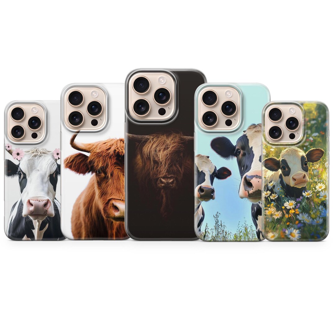 Cow Phone Case Farm Animal Cover for iPhone 16 Pro Max 15 Plus 14 13 12 ...