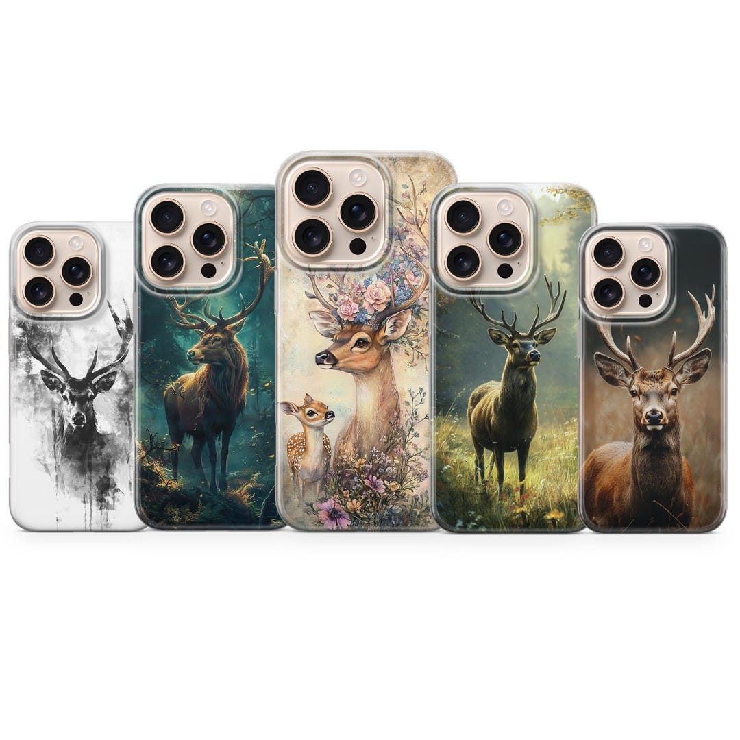 Deer Phone Case Nature Wildlife Cover for iPhone 16 15 Pro Max 14 13 ...