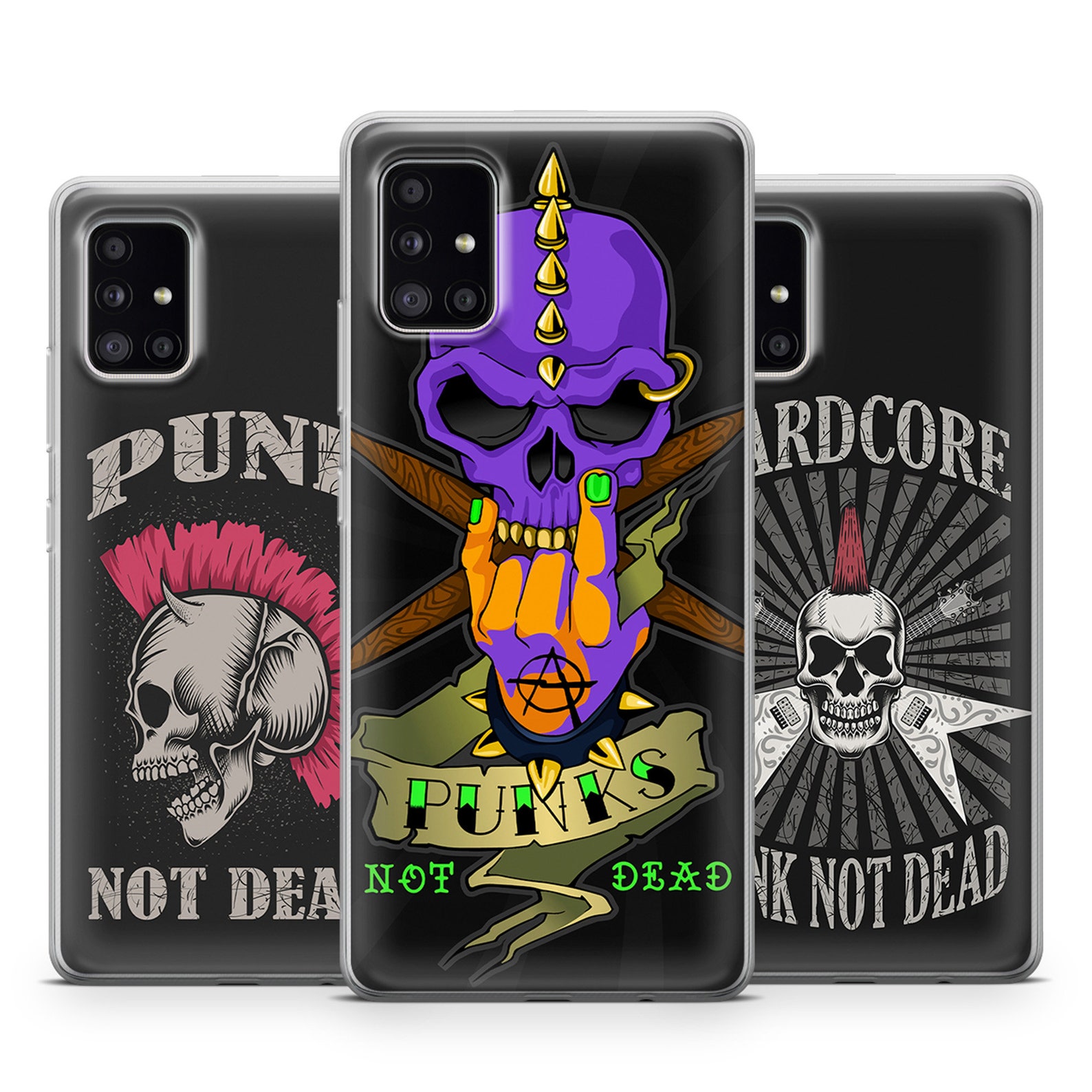 Punk Rock Phone Case For Iphone 12 11 11 Pro 7 8 6 5 X Etsy