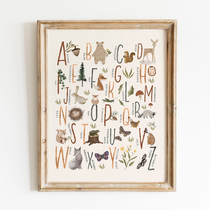 Alphabet Art Print - Etsy