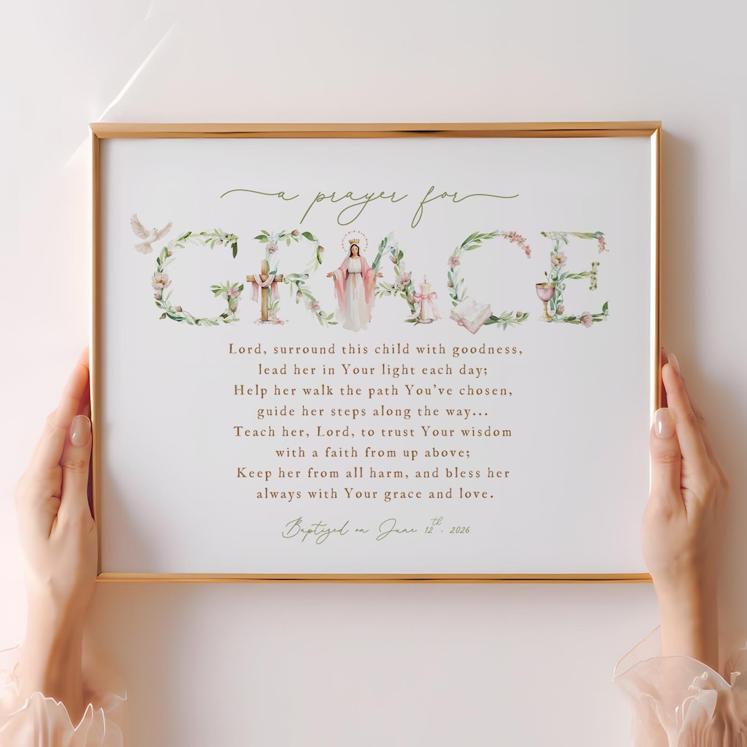 Baptism Gift Girl, Personalized Baptism Gift, Custom Name, Baby Girl ...
