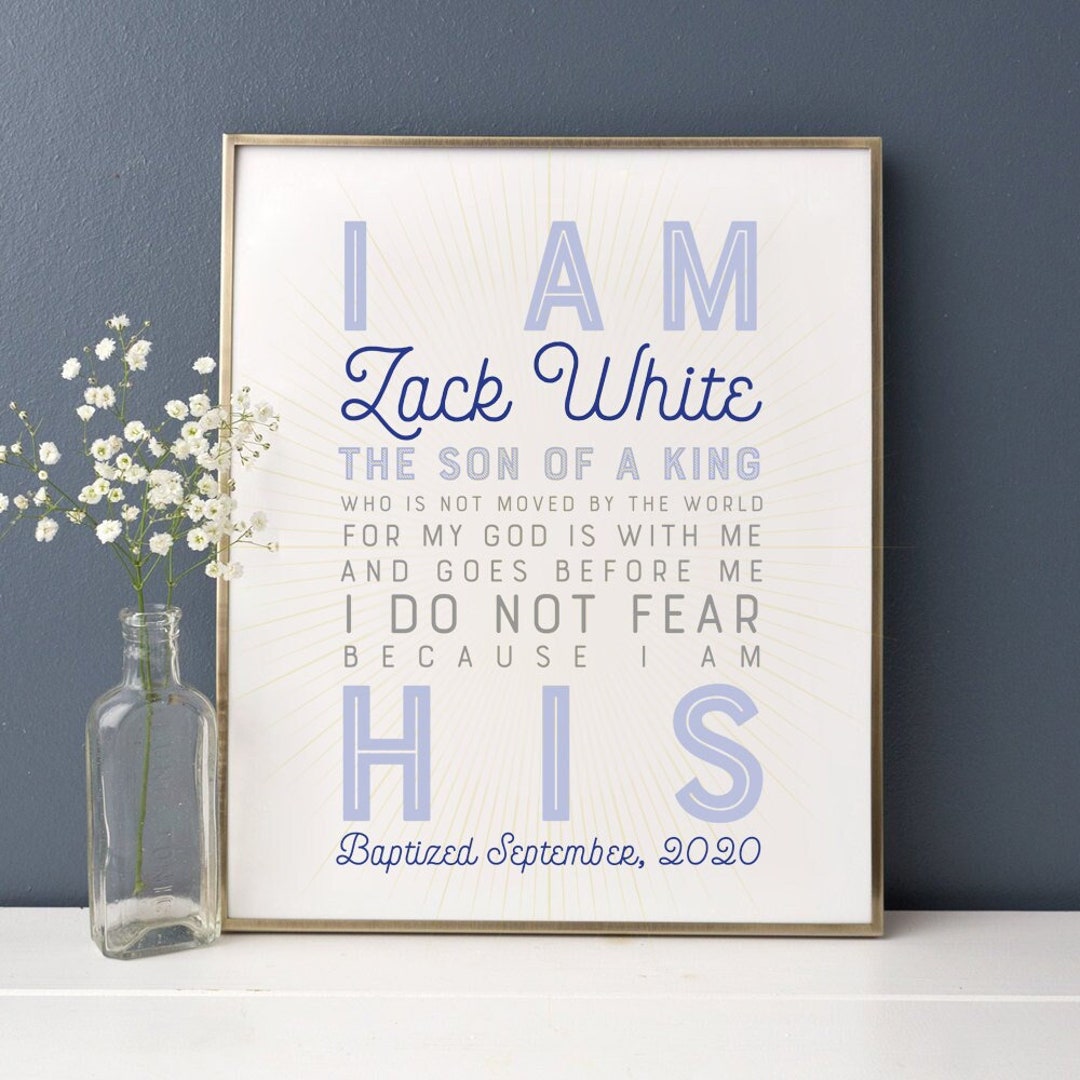 Baptism Gift Boy, Personalized PRINTABLE, Baby Boy Gift, Baptism Sign ...
