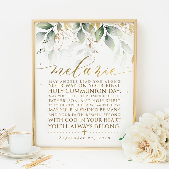 Holy Communion Gift Personalized PRINTABLE First Communion | Etsy