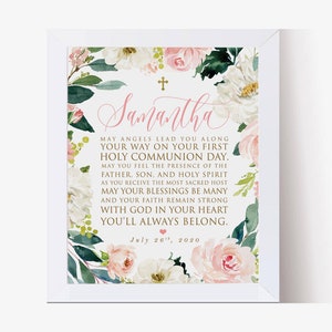 Holy Communion Gift, Personalized PRINTABLE, First Communion Gift Girl ...