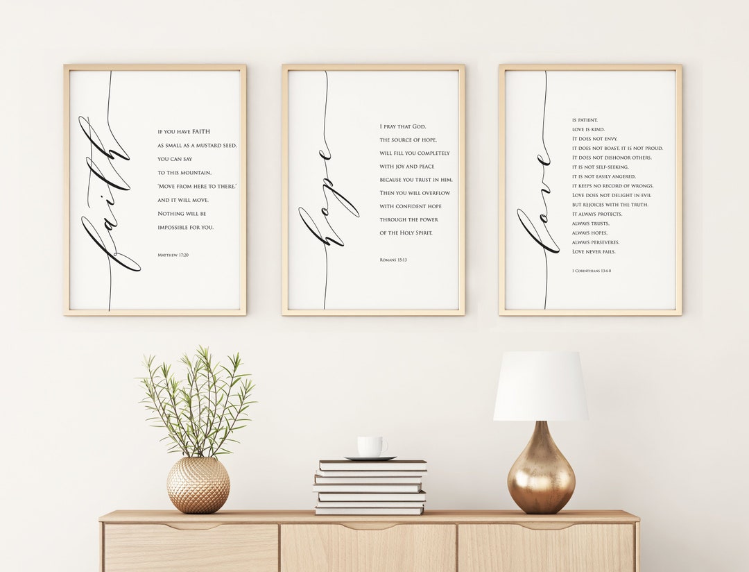 Bible Verse Art Sign, Encouragement Gift, Christian Wall Art, FAITH ...