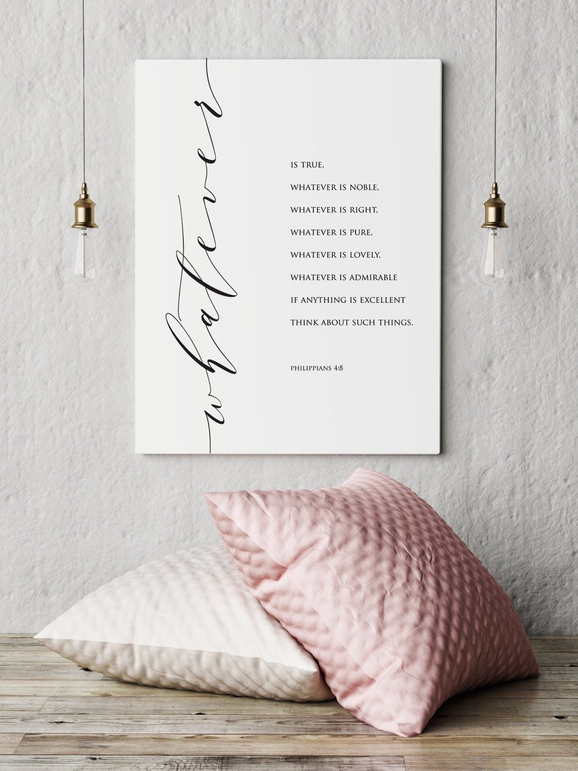 Bible Verse Art Sign, Verse Printable, Christian Wall Art, WHATEVER ...