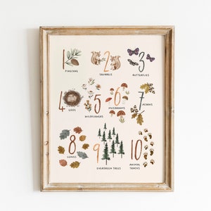 Woodland Alphabet Poster, Woodland Alphabet Print, Woodland Nursery ...