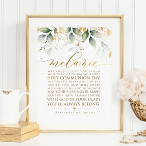 Holy Communion Gift, Personalized PRINTABLE, First Communion Gift Girl ...