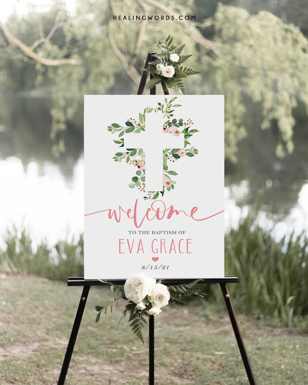 Welcome Sign Girl, Welcome Sign Template, DIY Welcome Sign, Editable ...