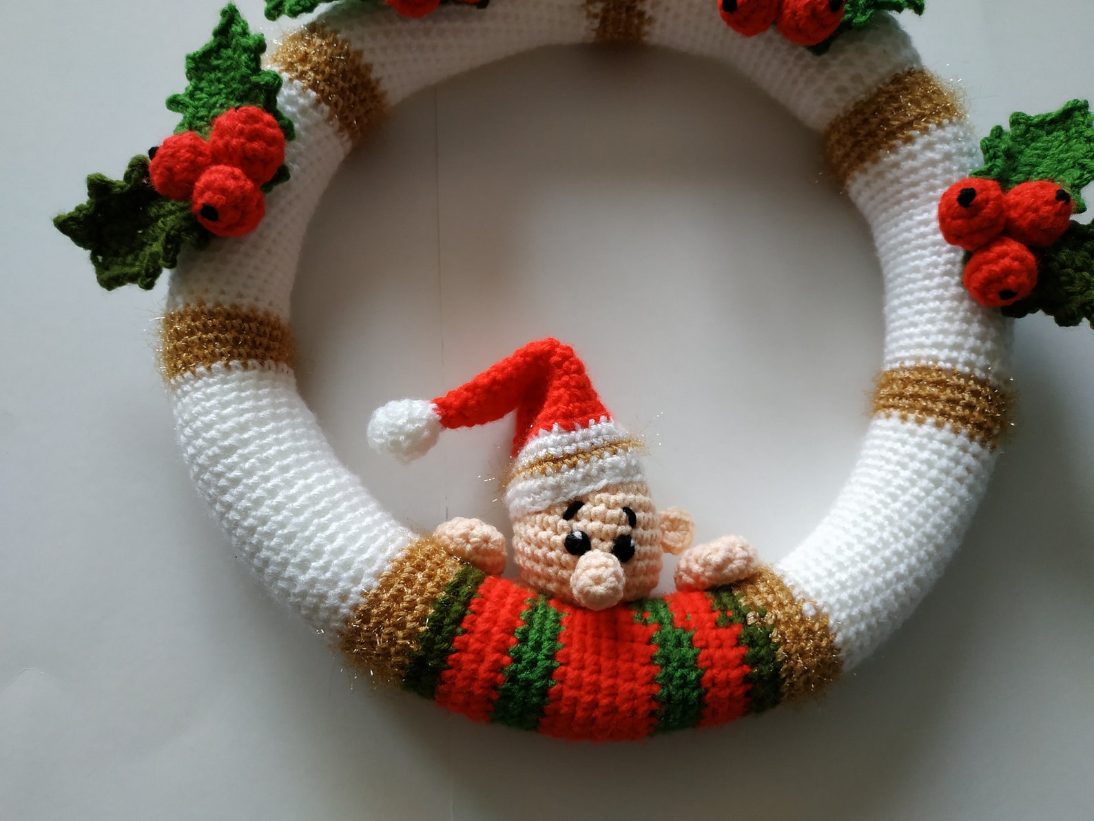Crochet Christmas Wreath Pattern - Etsy