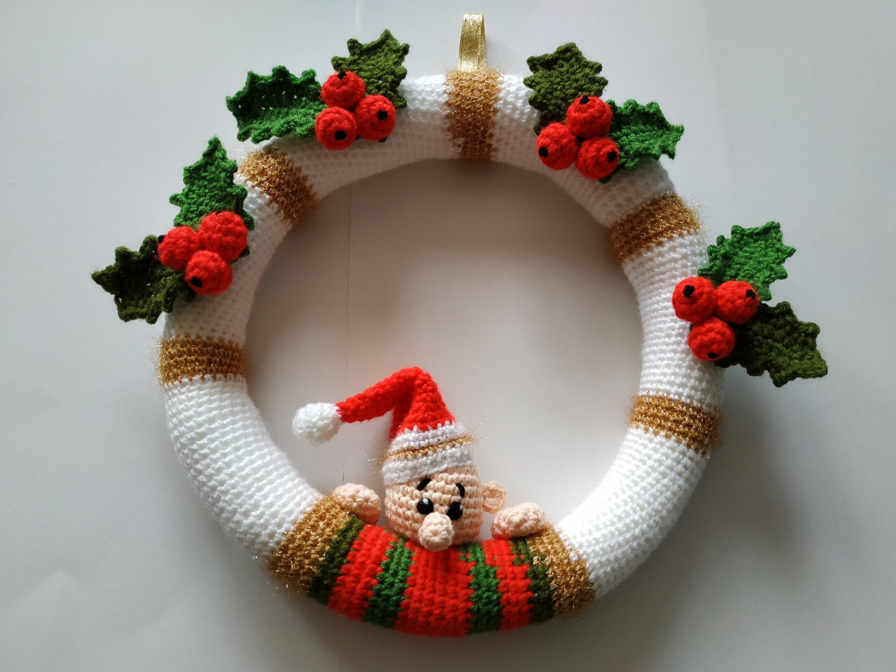 Crochet Christmas Wreath Pattern | Etsy